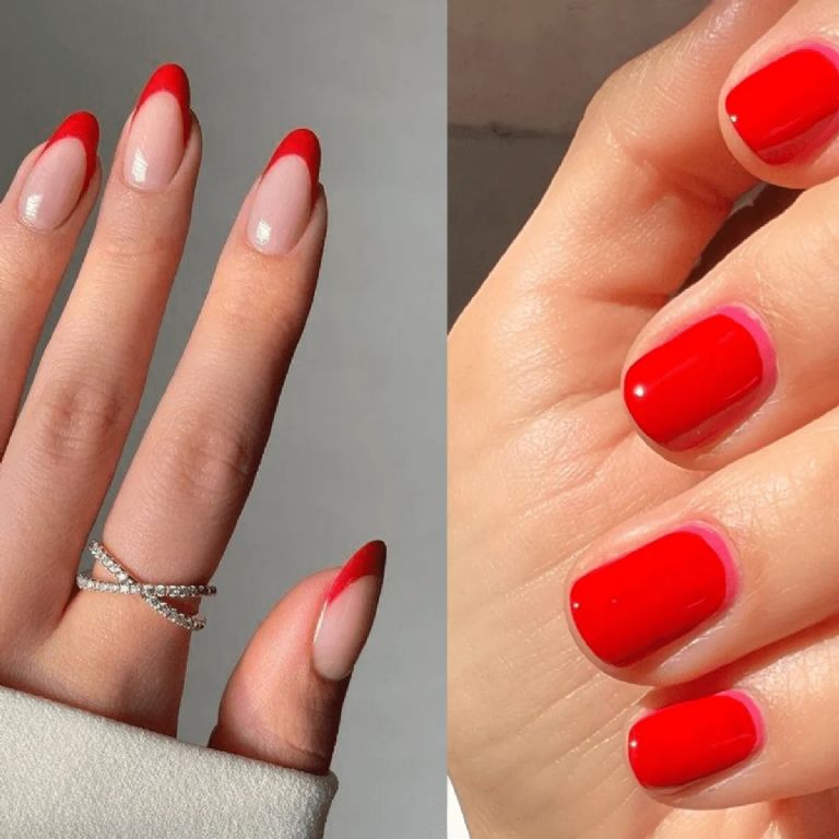 Diseño De Uñas Color Carmin 【IDEAS E IMÁGENES】