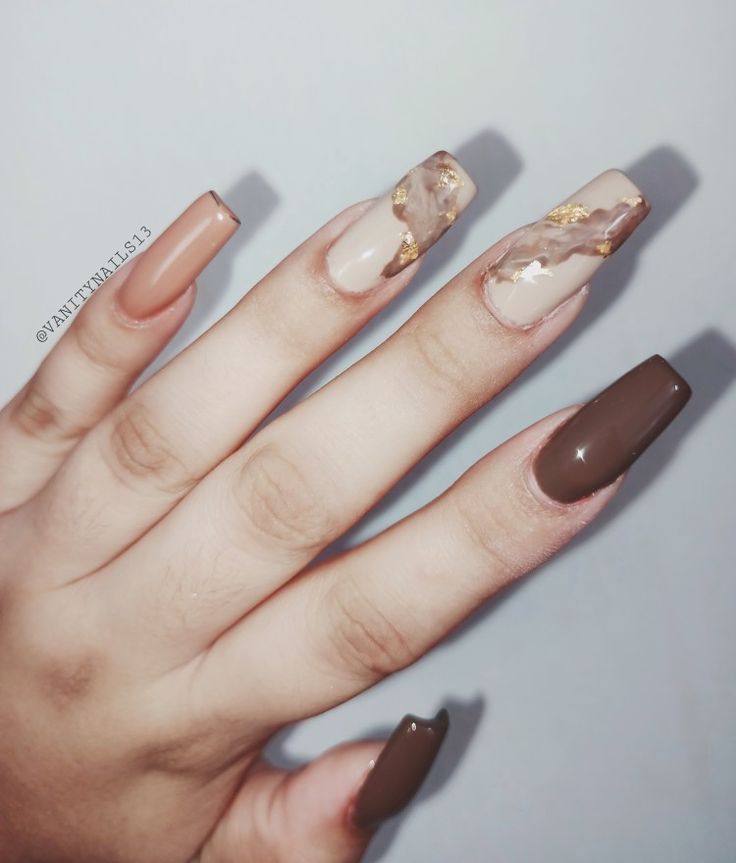 Diseño De Uñas Largas Coffe 【IDEAS E IMÁGENES】