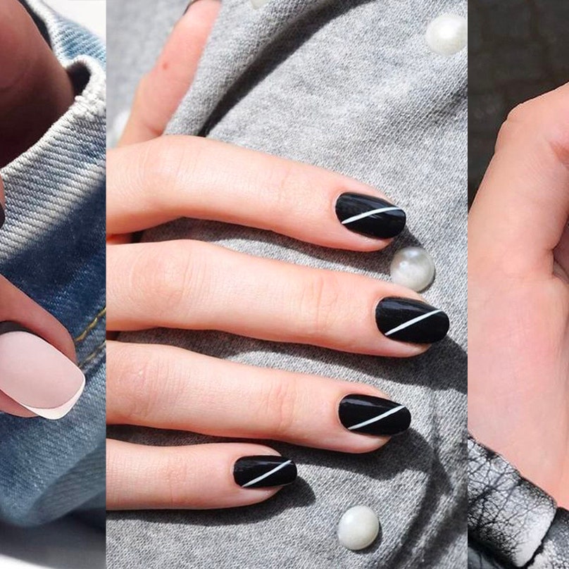Diseño De Uñas Negro Blanco Y Plata 【IDEAS E IMÁGENES】