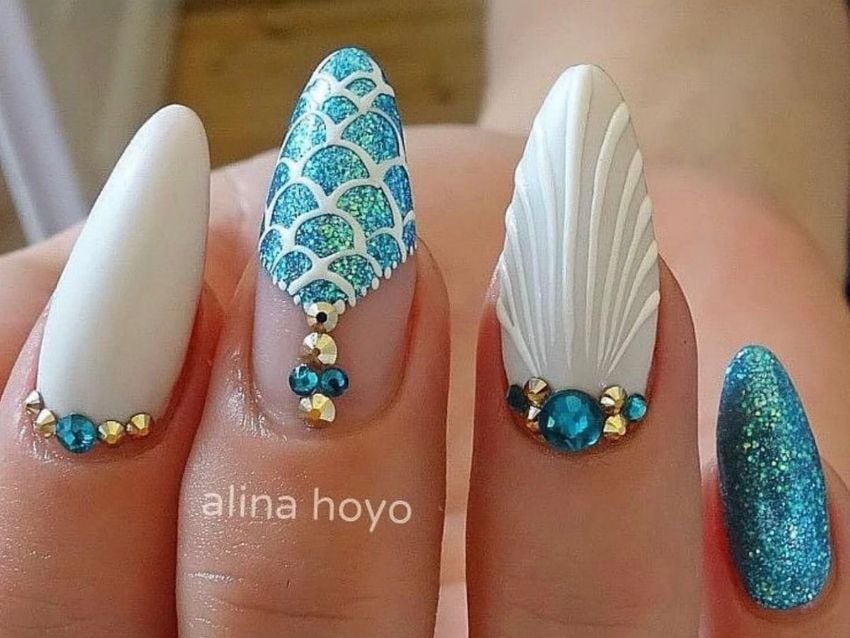 Diseños De Mar en Uñas Tiernas 【IDEAS E IMÁGENES】