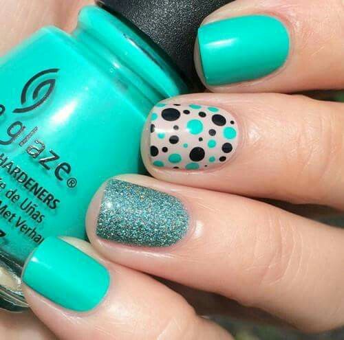 Diseños De Uñas Gelish Azul Aqua 【IDEAS E IMÁGENES】