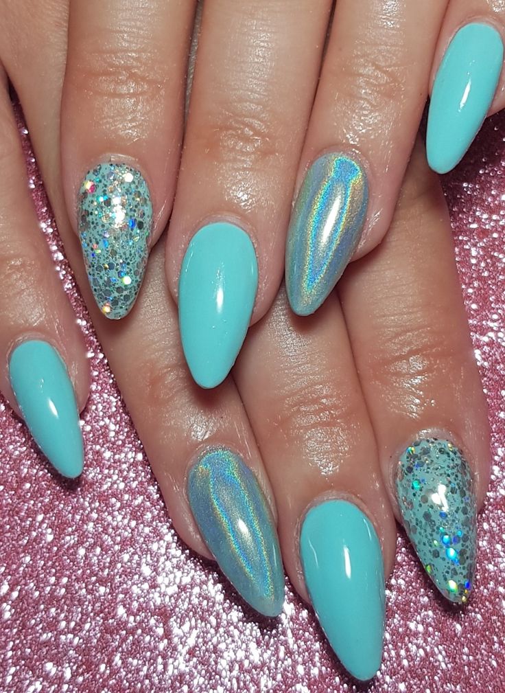 Diseños De Uñas Gelish Azul Aqua 【IDEAS E IMÁGENES】