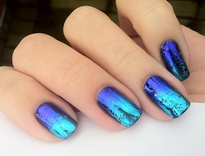 Diseños De Uñas Gelish Azul Metalico 【IDEAS E IMÁGENES】
