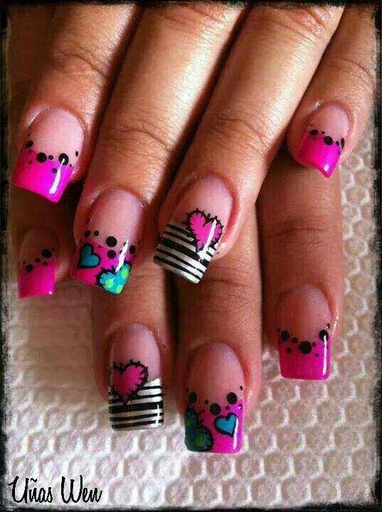 Diseños De Uñas Juveniles Coloridas 【IDEAS E IMÁGENES】