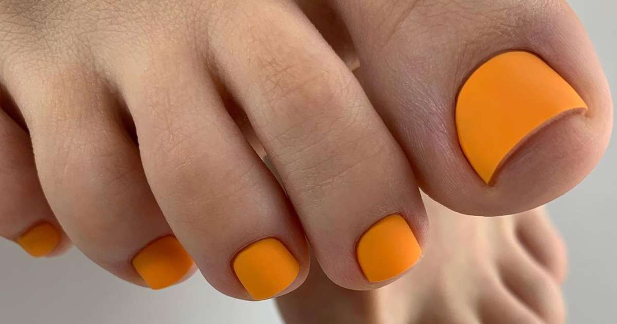 Diseños De Uñas Para Pies Color Naranja 【IDEAS E IMÁGENES】