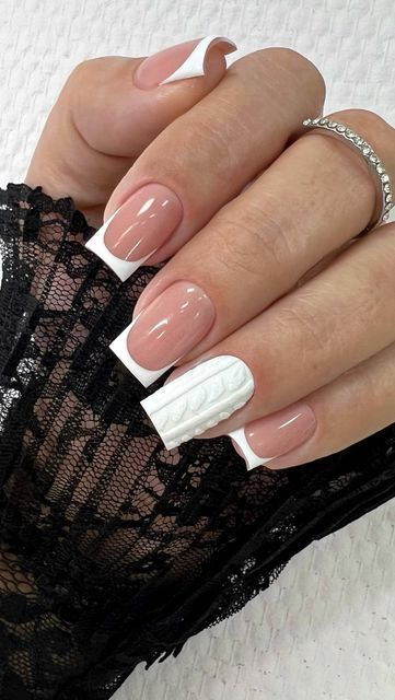 Uñas De Acrí­lico Color Piel Con Diseños De Mí­ 【IDEAS E IMÁGENES】